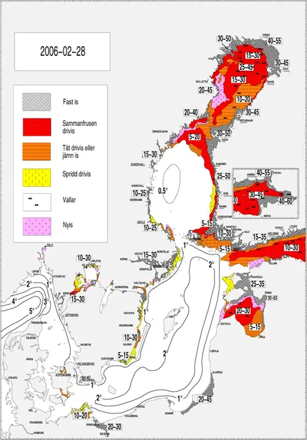 Februari 2006 - Is och temperaturer i havet — SMHI