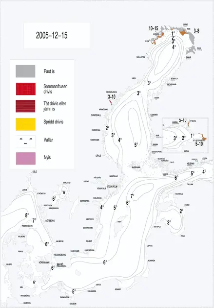 December 2005 - Is och temperatur i havet — SMHI