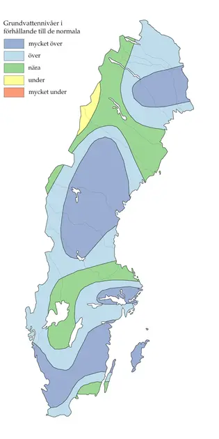 Augusti 2005 - Vattenföring, markvatten och grundvatten — SMHI